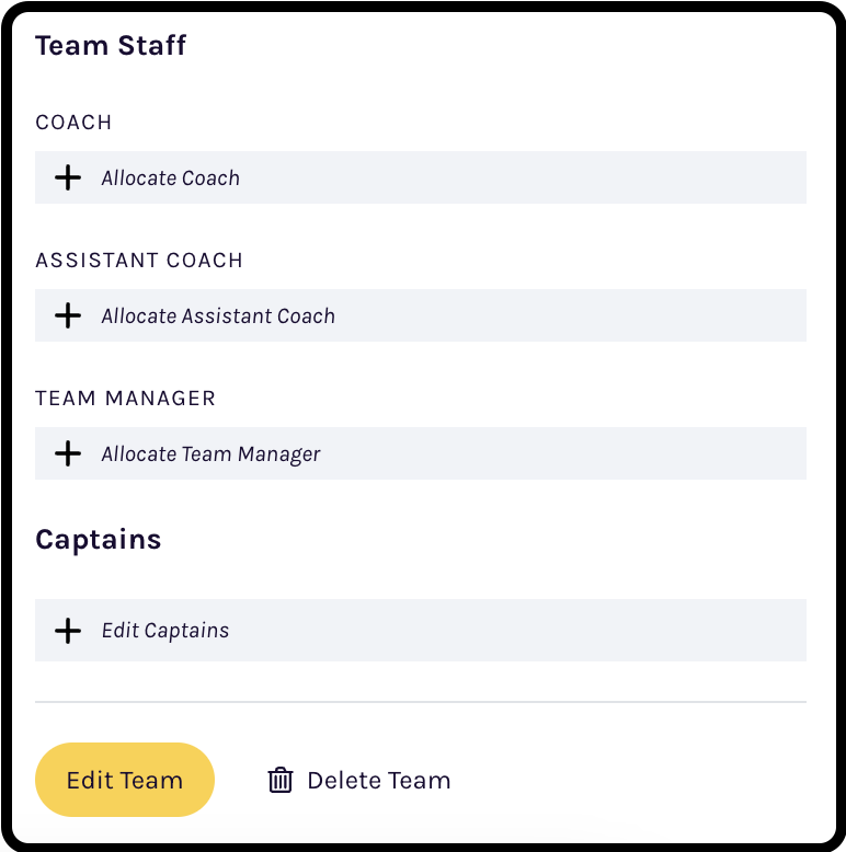 Allocating players and team staff to teams – PlayHQ