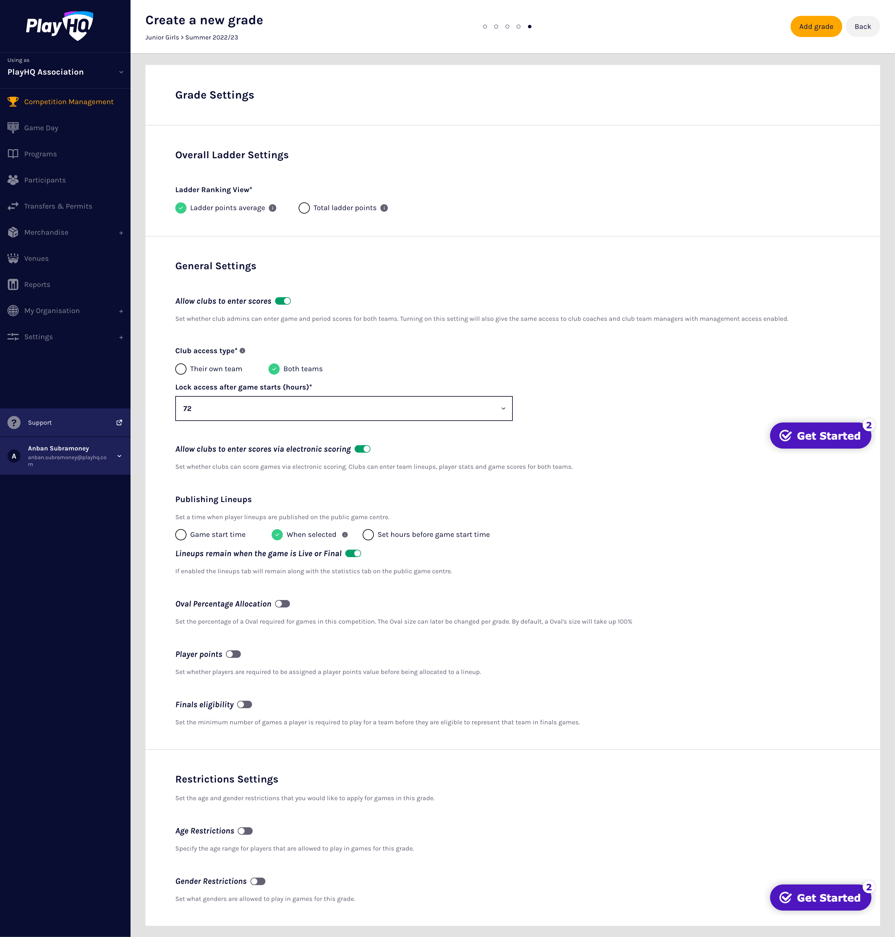Creating a Competition – PlayHQ