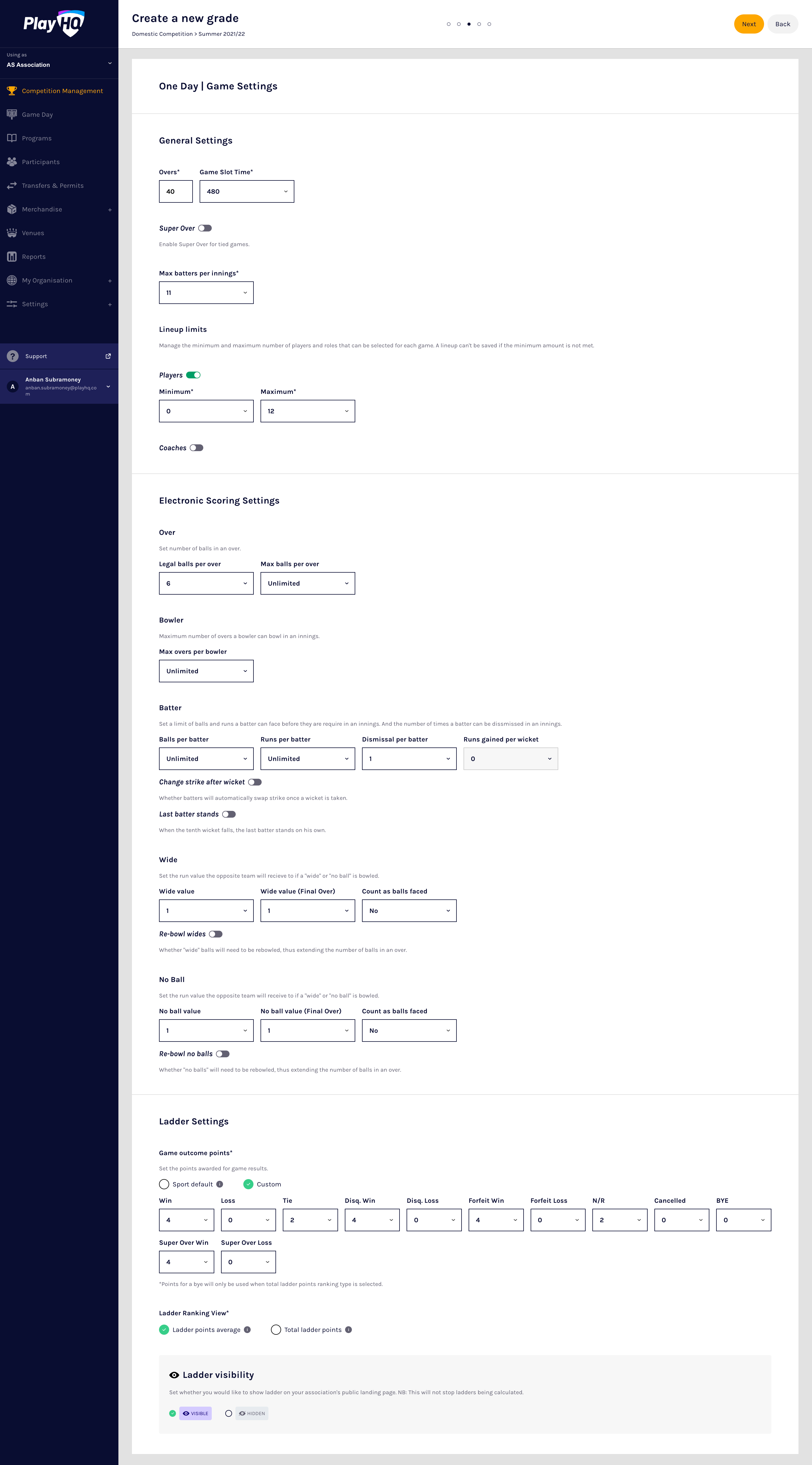 Creating a Competition – PlayHQ